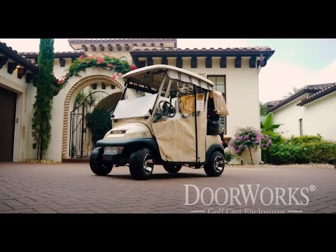 4 Passenger Sunbrella Track Style Golf Cart Enclosures| Canyon Lake Mobile
